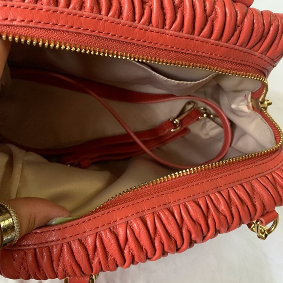 Coach | Bags | Coach Textured Leather Coral Handbag Purse | Poshmark